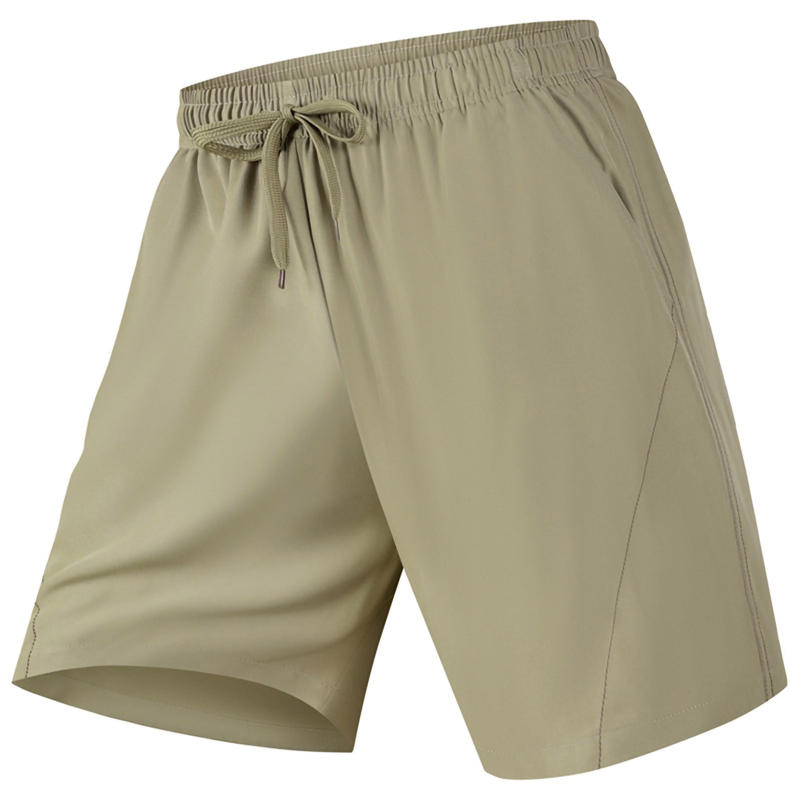 AGKIZG Solid Color Men Cargo Shorts Elastic Waist Loose Breathable Thin ...