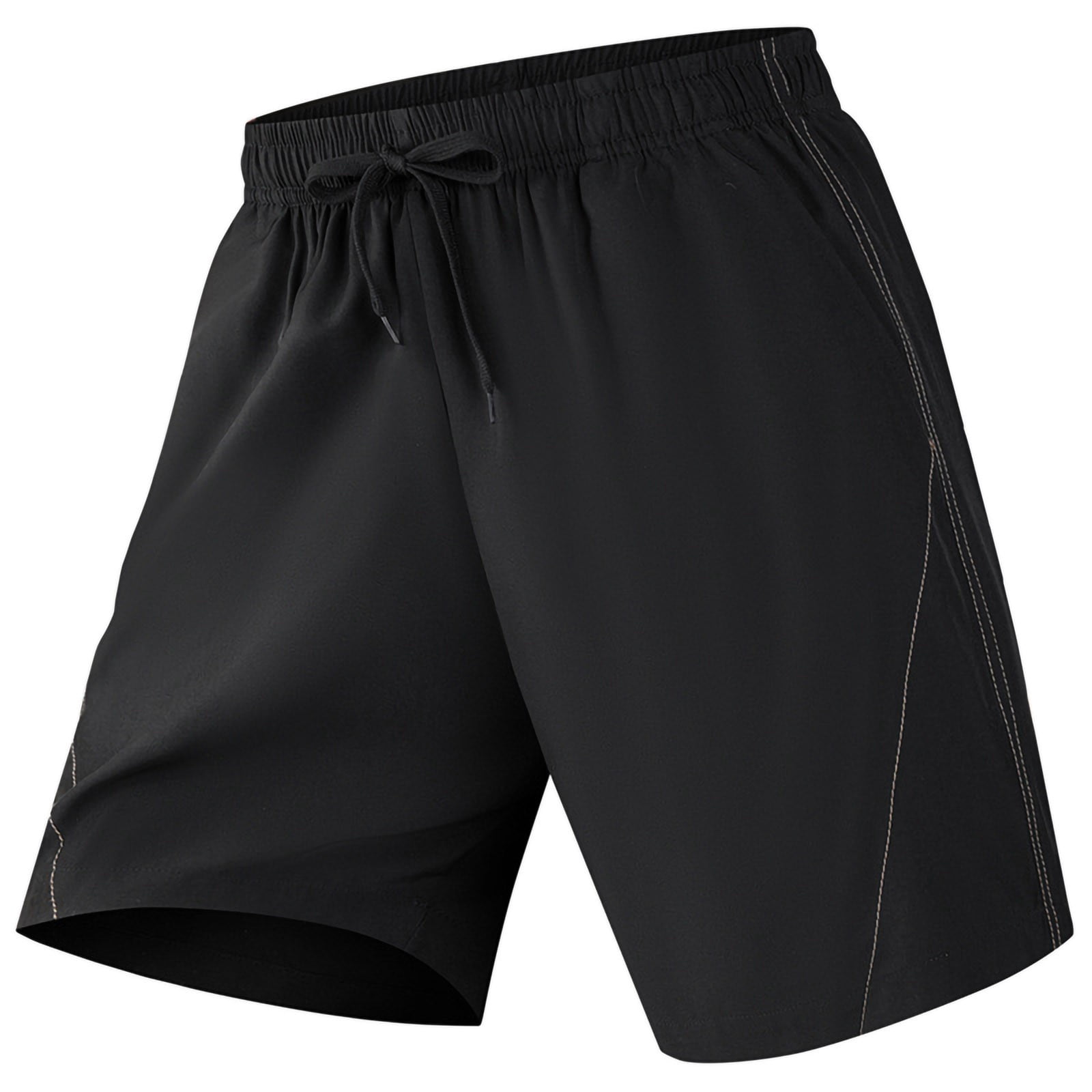AGKIZG Solid Color Men Cargo Shorts Elastic Waist Loose Breathable Thin ...