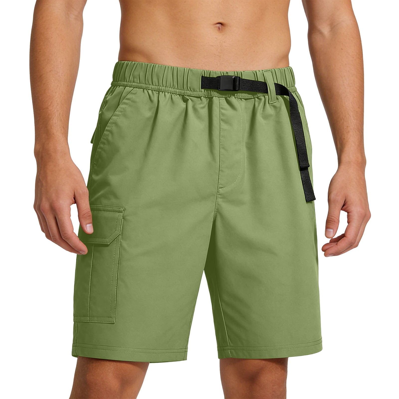 AGKIZG Solid Color Men Fitness Beach Shorts Elastic Waist Mesh Fabric ...
