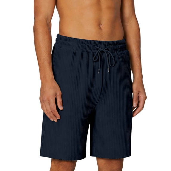 AGKIZG Solid Color Men Vacation Beach Shorts Elastic Waist Drawstring ...