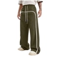 AGKIZG Solid Color Men's Jogger Pants Loose with Pockets Drawstring ...
