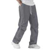 AGKIZG Solid Color Men's Sport Pants Elastic Drawstring Waist with ...