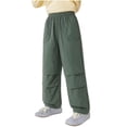 AGKIZG Solid Color Paratrooper Cargo Pants Thin Long Pants for Kids Age ...