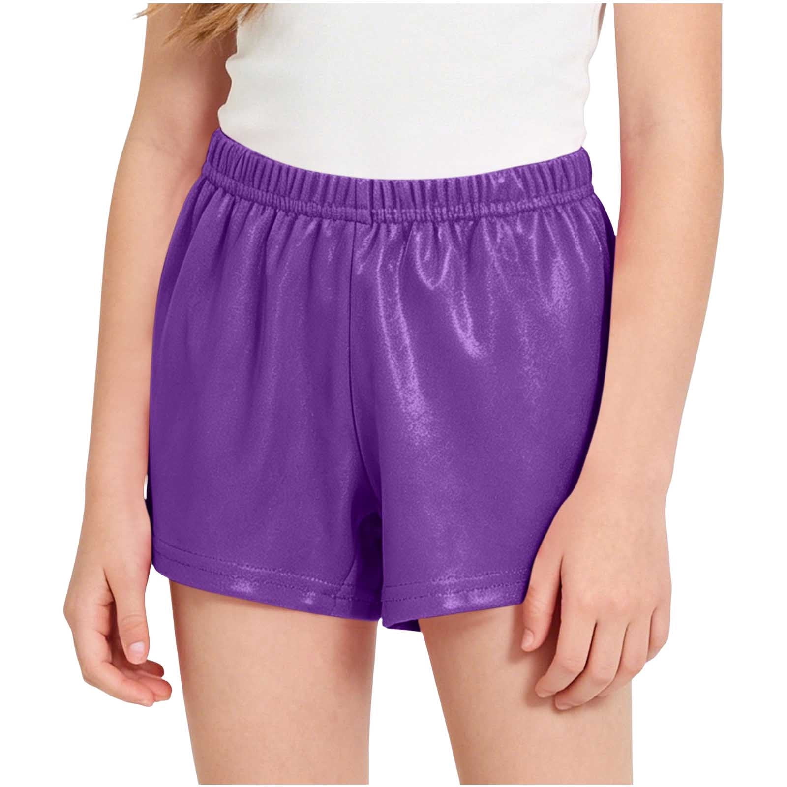 AGKIZG Solid Color Shiny Gold Printed High Elastic Shorts Elastic Waist ...