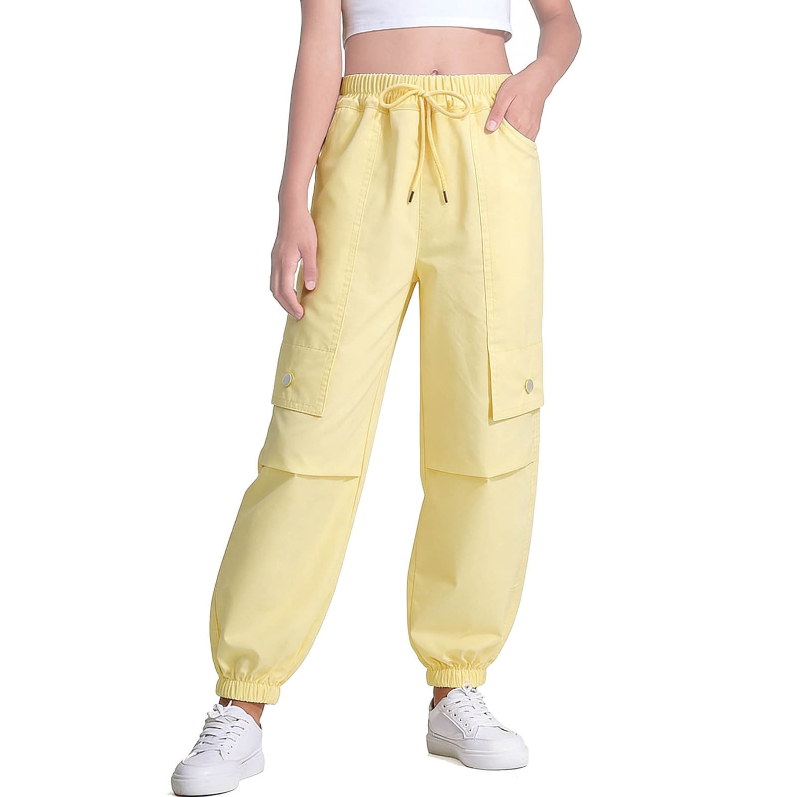 AGKIZG Solid Color Thin Cargo Jogger Sweat Pants Versatile Casual Long ...