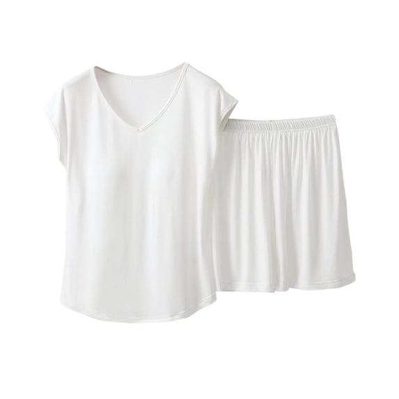 AGKIZG Solid Color V Neck Sleeveless Base Top and Elastic Waist Pants ...
