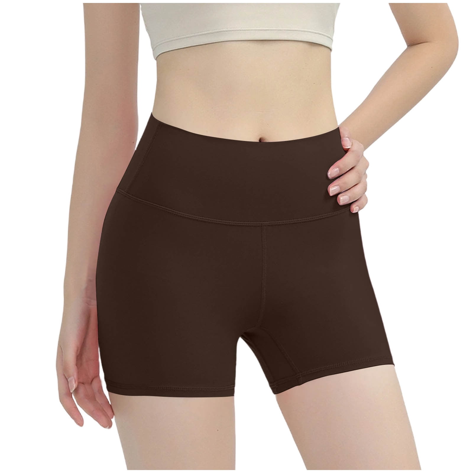 AGKIZG Women Solid Color Yoga Shorts Dry Tight Breathable Lightweight ...