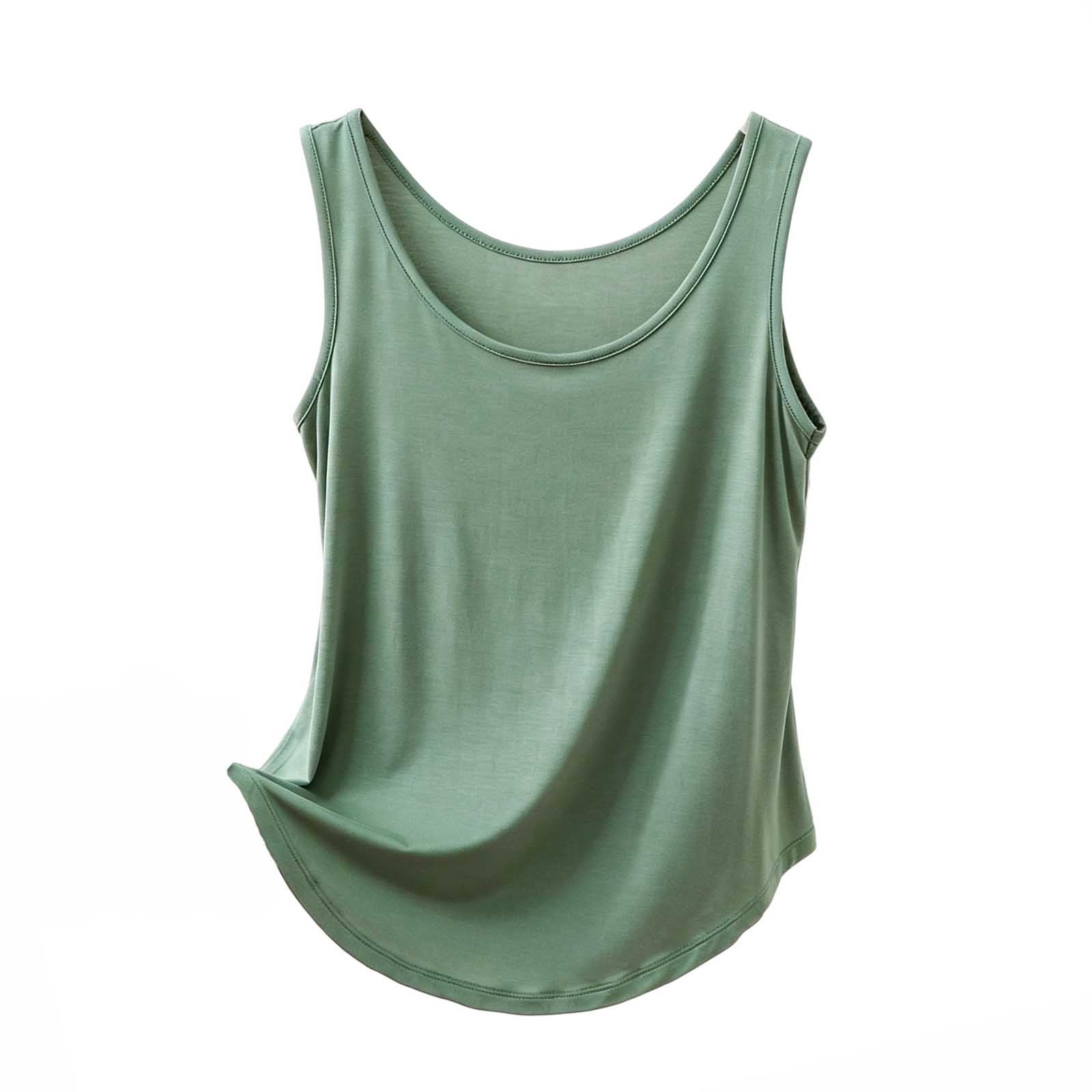 AGKIZG Women Summer Plus Size Casual Solid Color Round Neck Sleeveless ...
