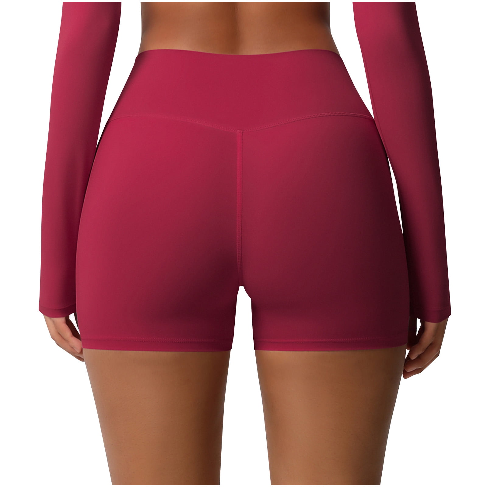 AGKIZG Women's Workoutness Yoga Shorts High Waist Butt Lifting Seamless ...