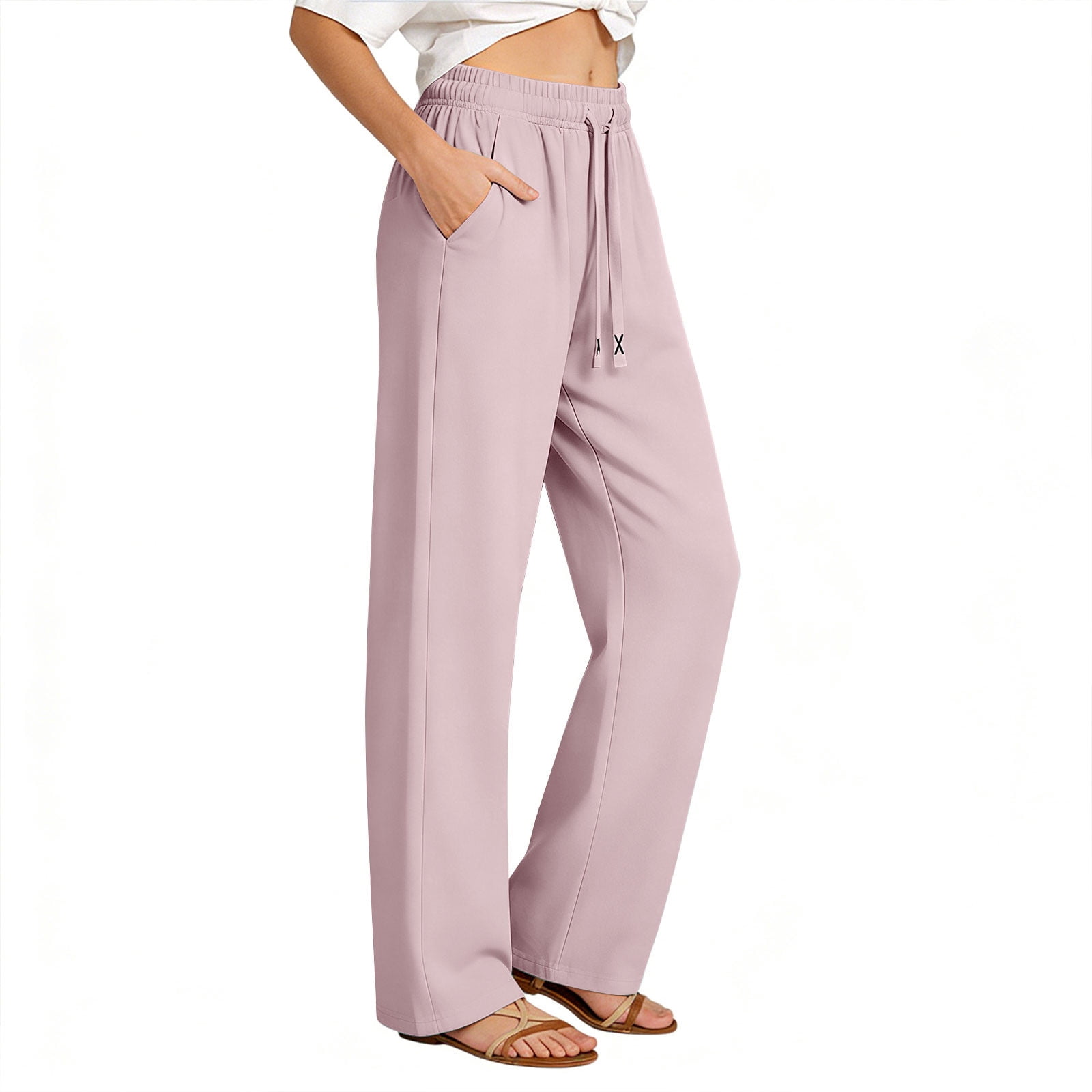 AGKIZG Womens Men Unisex Summer Thin Sports Casual Pants Loose ...