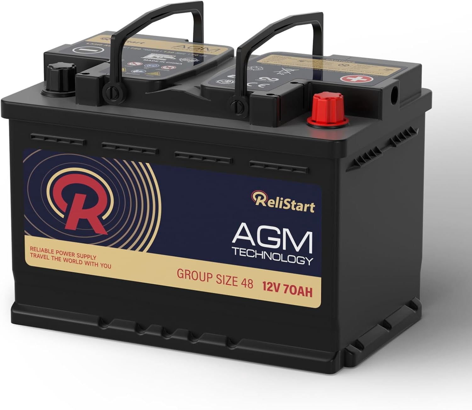 AGM Battery BCI Group 48 Car Battery-12v 70Ah H6 Size 48 Automotive ...