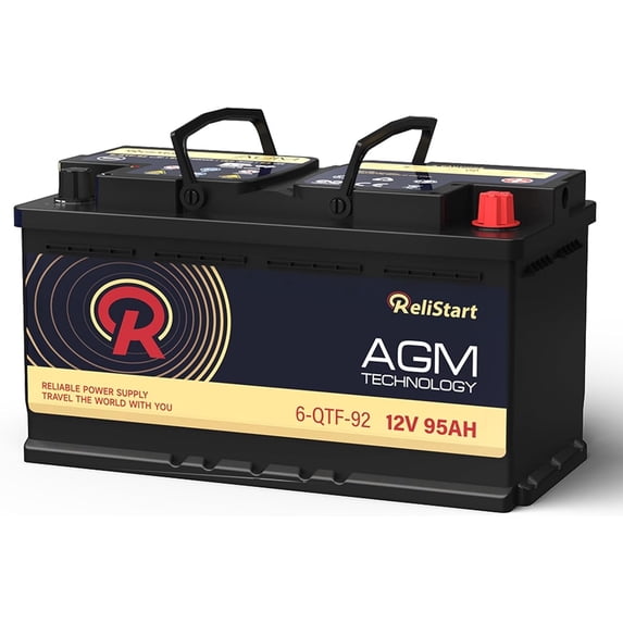 AGM Battery BCI Group 49 Car Battery-12V 95AH H8 Size 49 Automotive ...