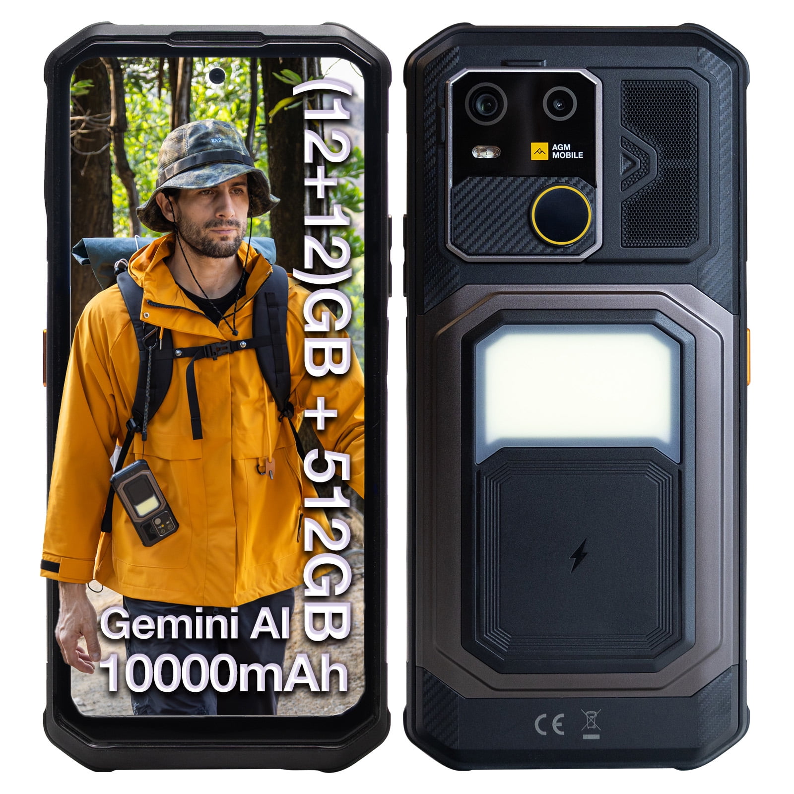 AGM G3 Unlocked Rugged Smartphone for T-Mobile, 12GB+512GB, Thermal ...