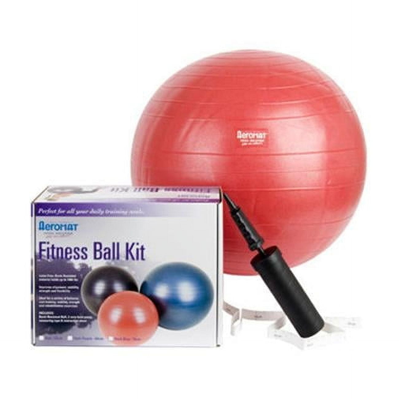 AGM Group 55 cm Fitness Ball Kit - Red - Walmart.com