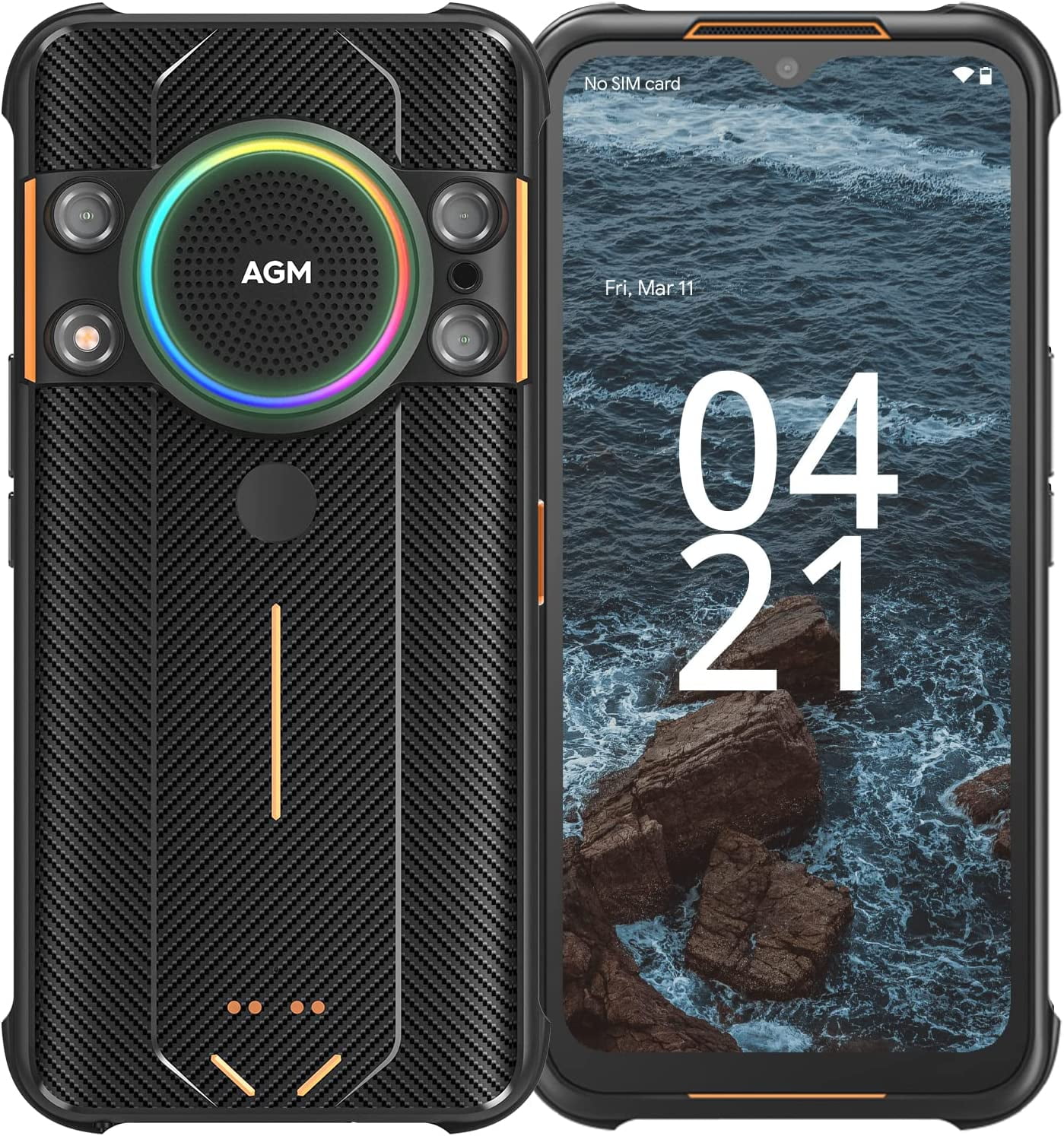 AGM H5 Rugged Smartphone(2023), Rugged Smartphone 109dB Loudest Speaker, Rugged Phone 6.52" HD ...