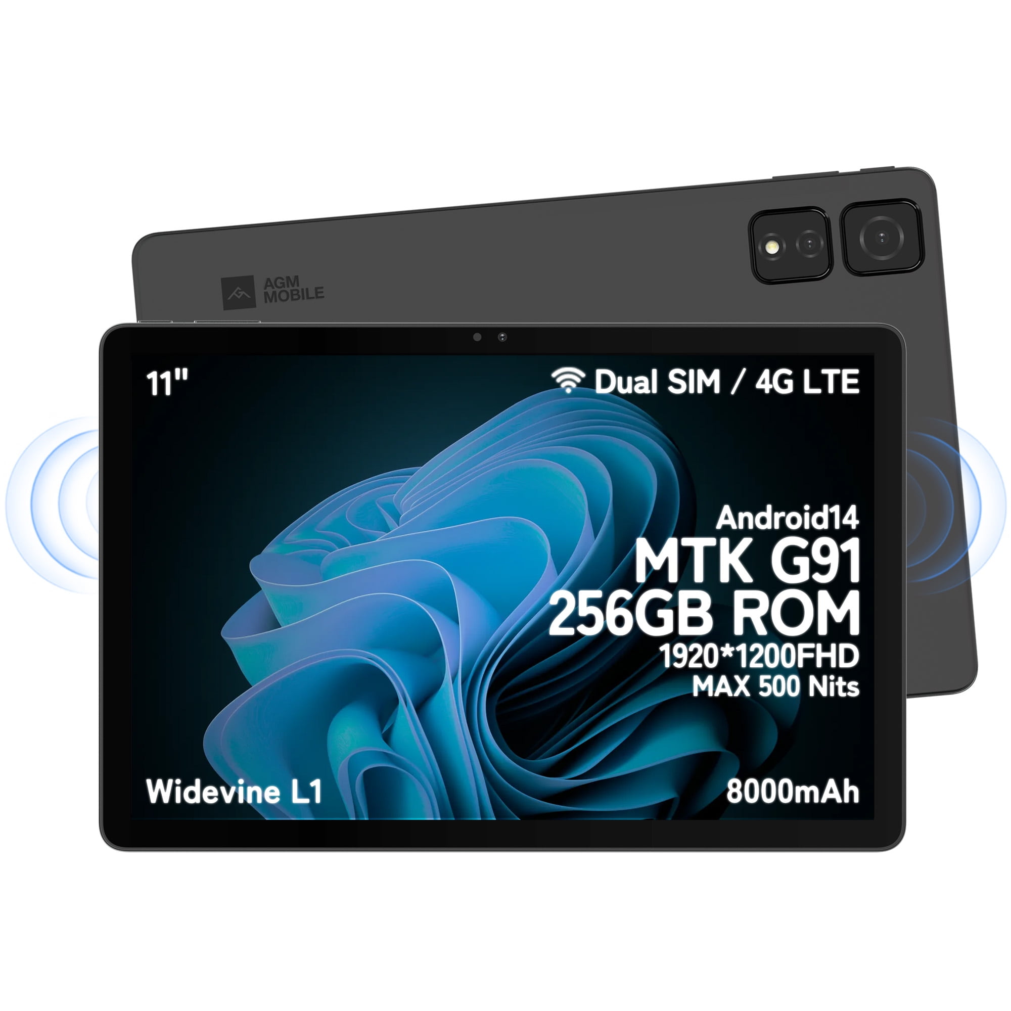 AGM PAD T2 Tablet Android 14, 8(4+4) GB RAM + 256GB ROM, 11 Inch FHD Display 1920 X 1200, MTK ...