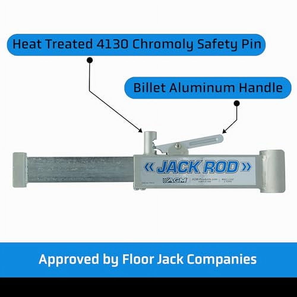 AGM Products Jack Rod - Easy to Use Floor Jack Safety Tool. Rated for 2 ...