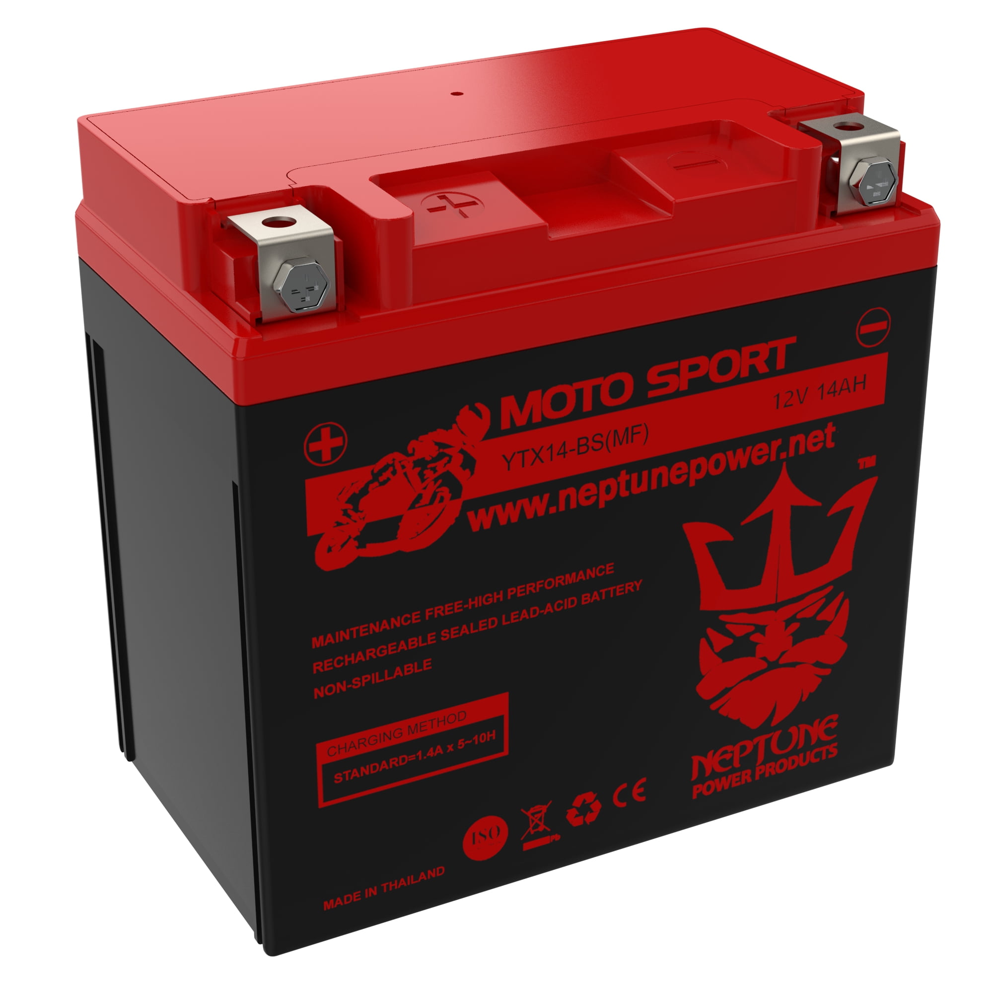 AGM YTX14-BS Battery for Honda FourTrax TRX400 450 Harley V-Rod ZX-14 ...