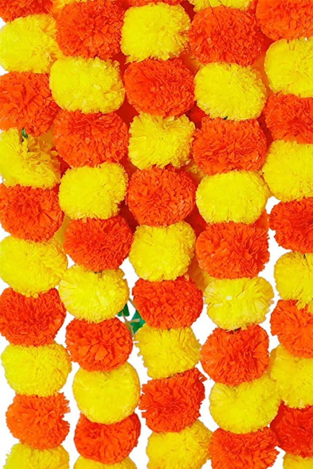 AGNIRVA Artificial Marigold Flower Garlands Genda Phool Mala Artificial ...