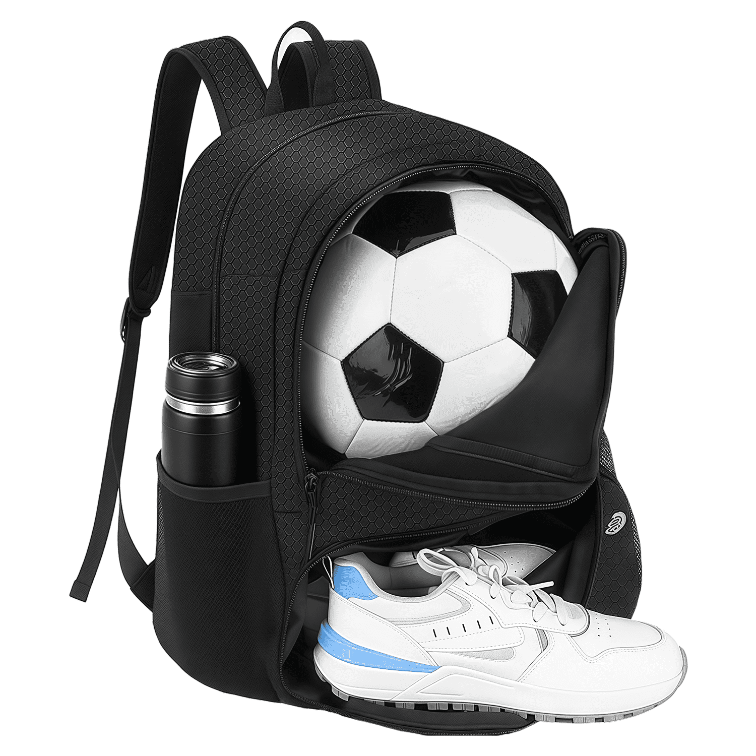 AGOPLEE Soccer Backpack with Ball Holder & Shoe Compartment - 36L Water ...