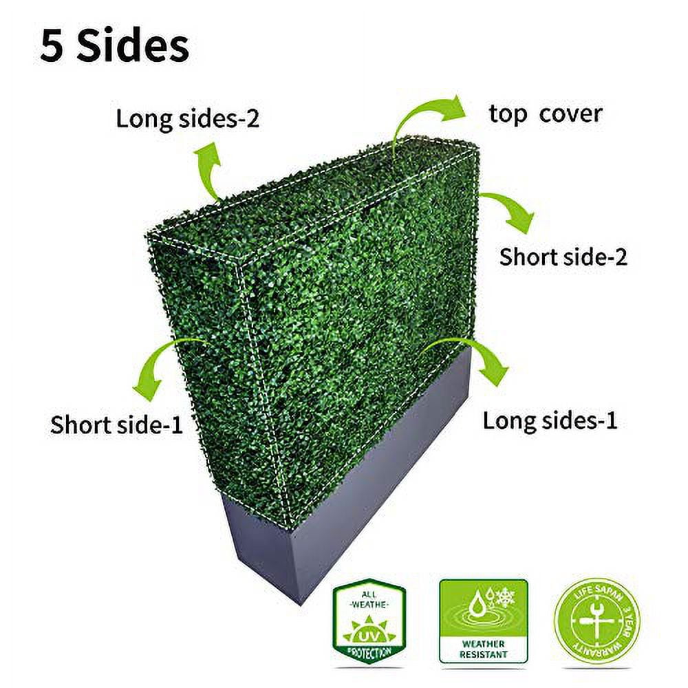 AGPL Artificial Hedge Wall (38" Width* 12" Deep* 48" Height) with Dark ...