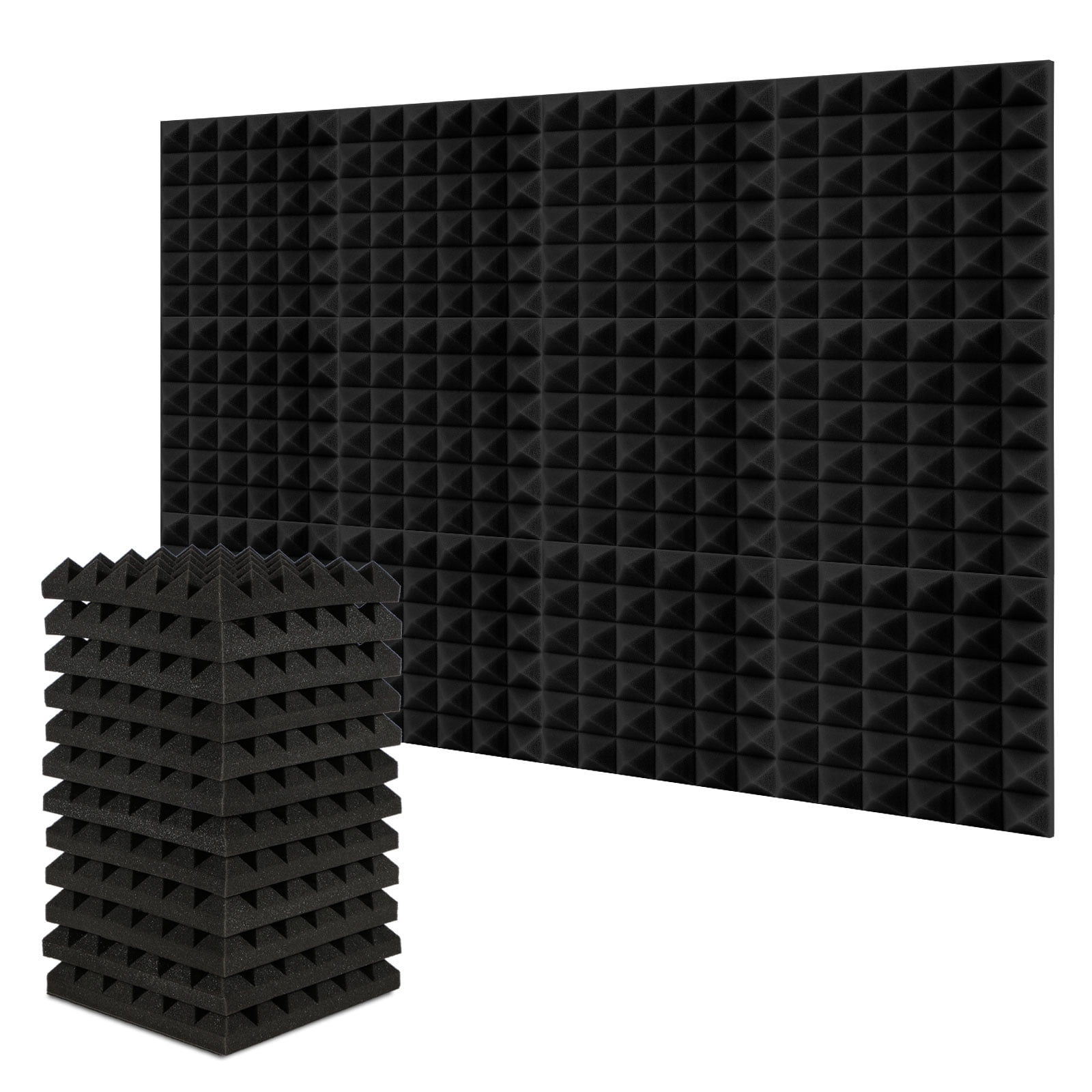 AGPTEK 12 Packs 2"x12"x12" Sound Proof Padding, Acoustic Foam Panels ...