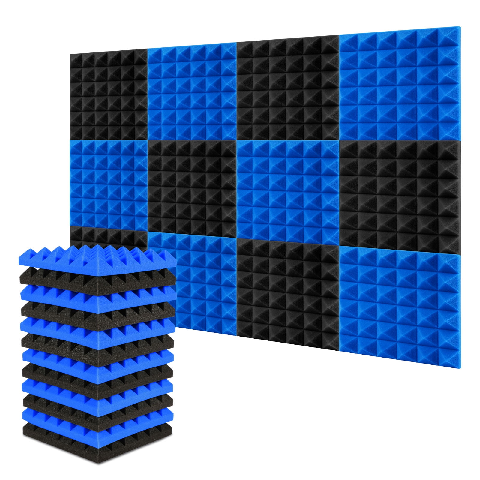 AGPTEK 12 Packs 2"x12"x12" Sound Proof Padding, Acoustic Foam Panels ...