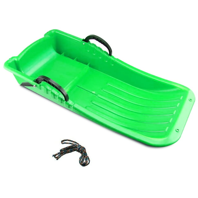 AGPTEK 25/31 inches Winter Durable Plastic Snow Sled Boat Shape Snow ...