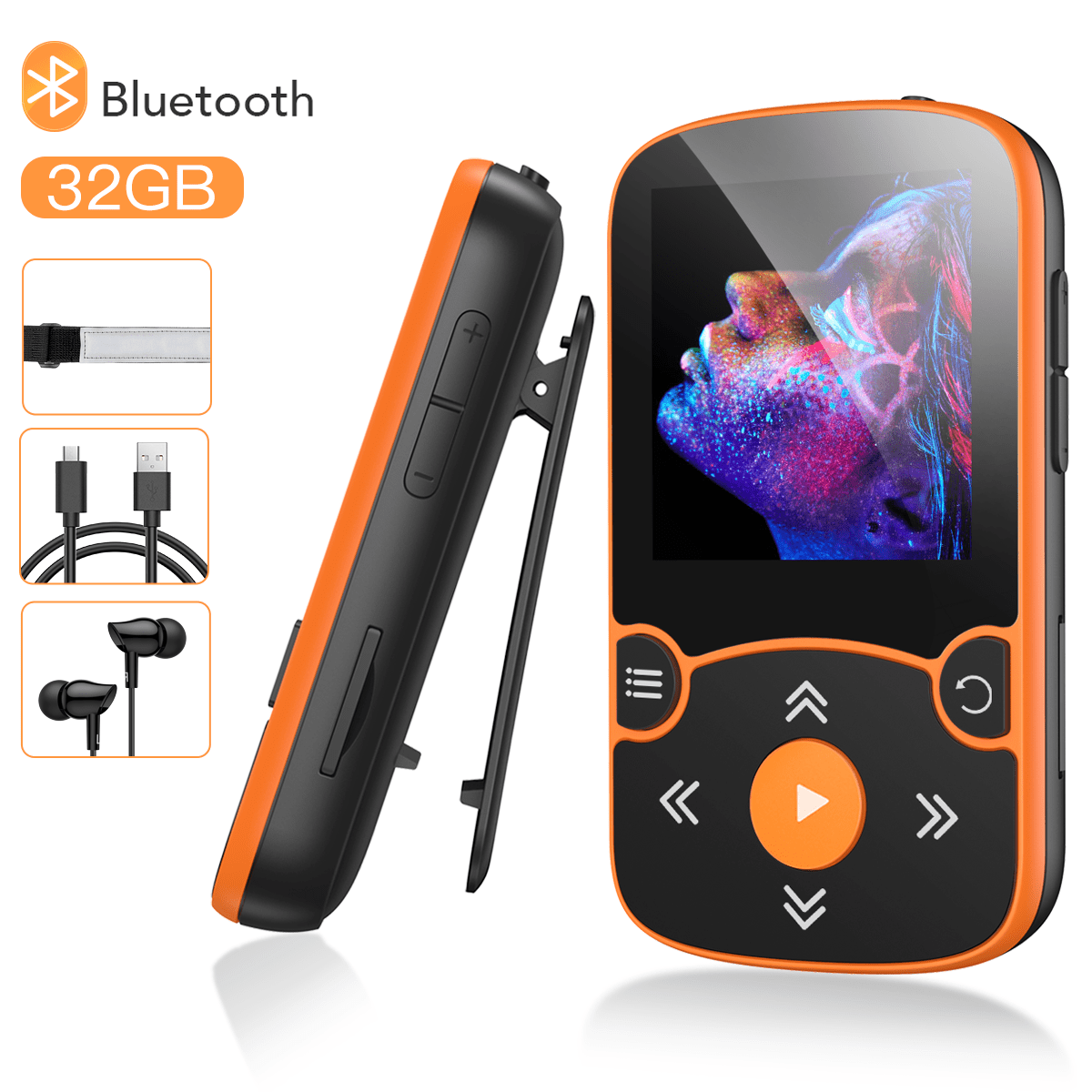 AGPTEK 32GB MP3 & Video Player with LCD Display, Black, A65X - Walmart.com