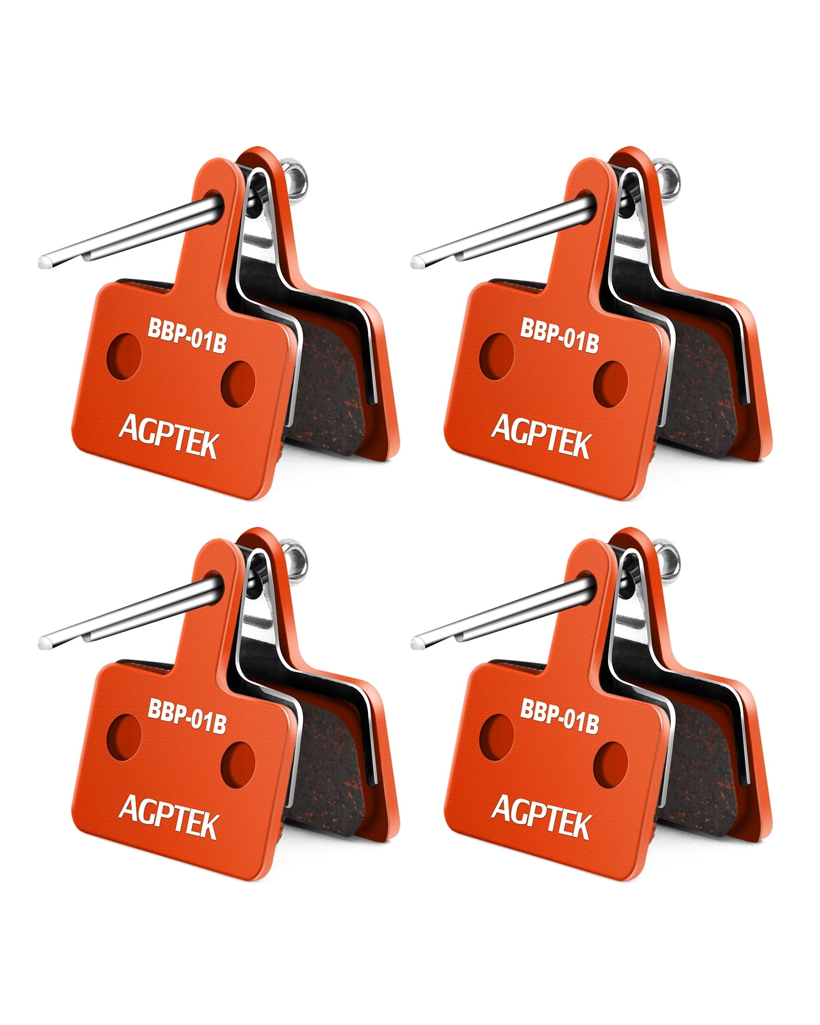 AGPTEK Bike Brake Pads 4 Pairs Disc Brake Pads for Bicycle, Compatible ...