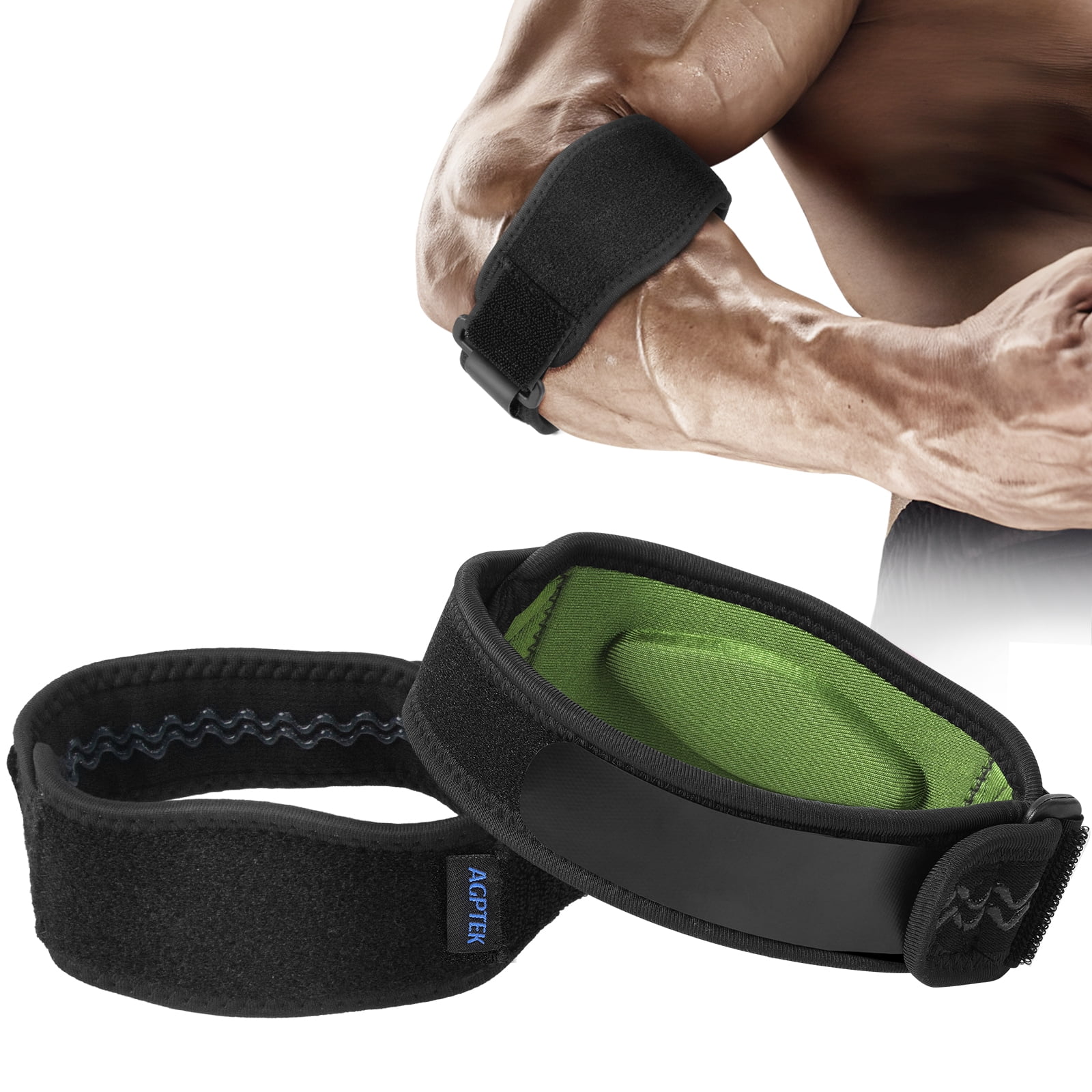 AGPTEK Elbow Brace, Adjustable Support Strap with Compression Pad ...