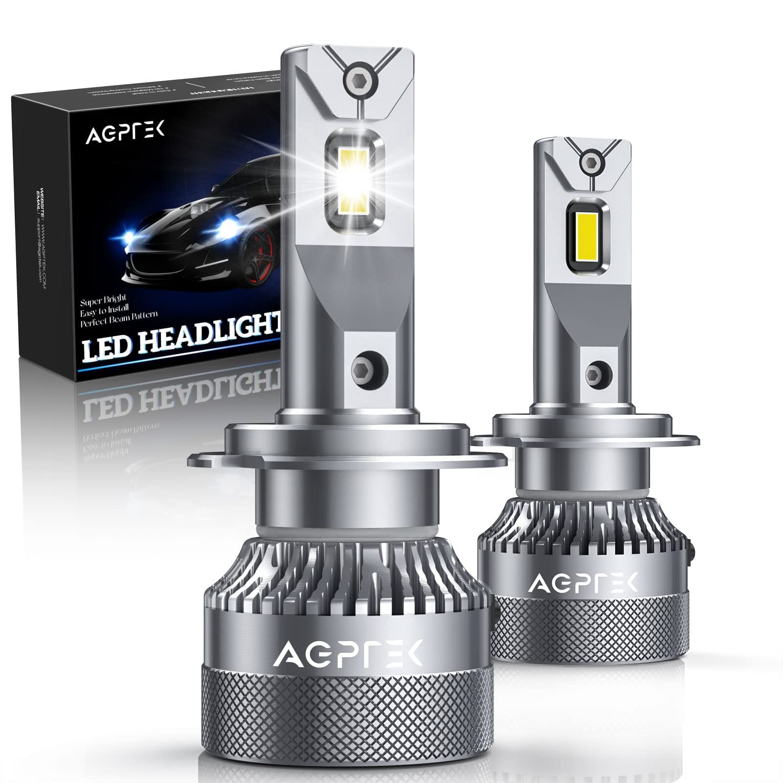 AGPTEK H11 LED Headlight Bulbs,110W 22000 Lumens Super Bright LED ...