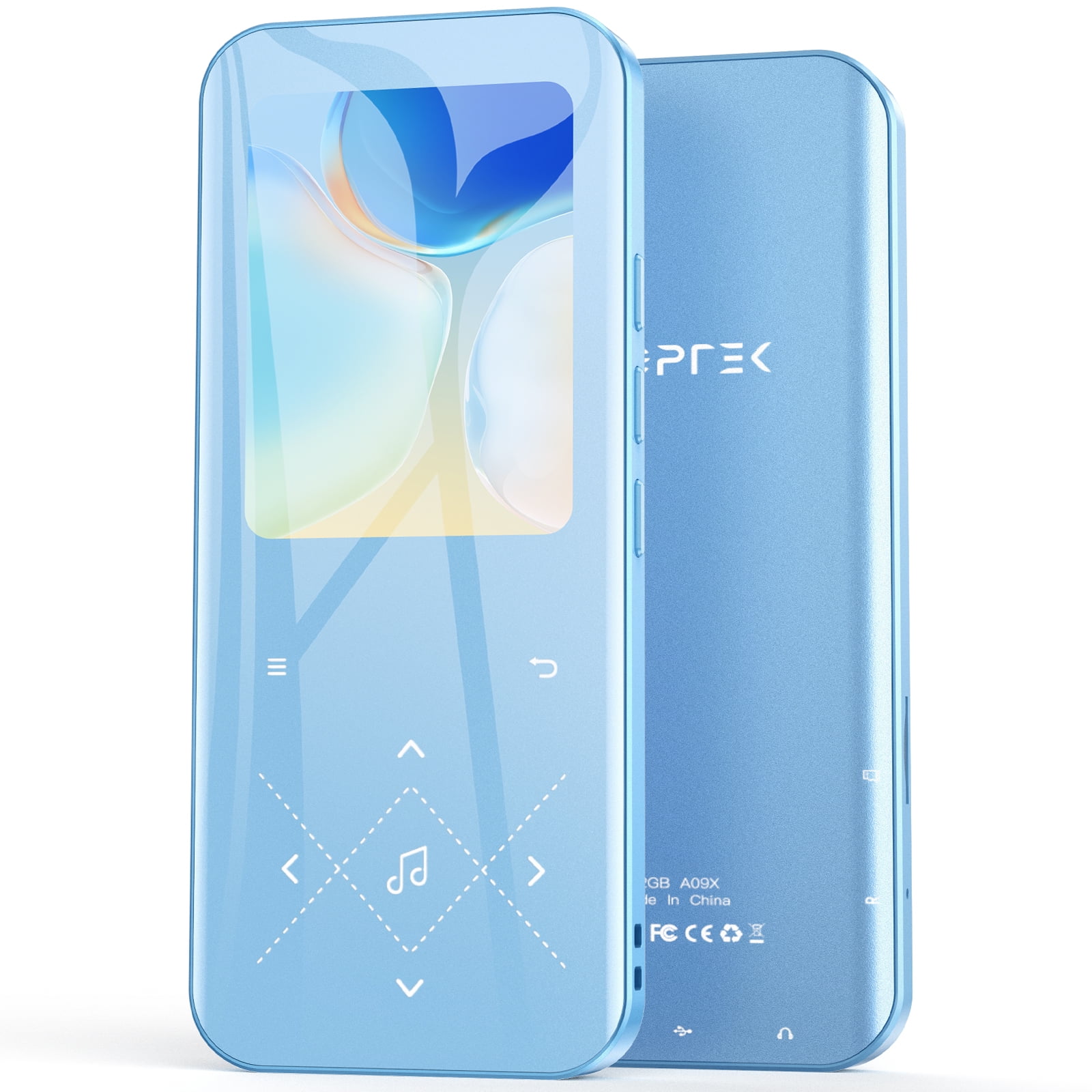 AGPTEK HiFi MP3 Player with Bluetooth 5.3, 32GB A09X Blue - Walmart.com