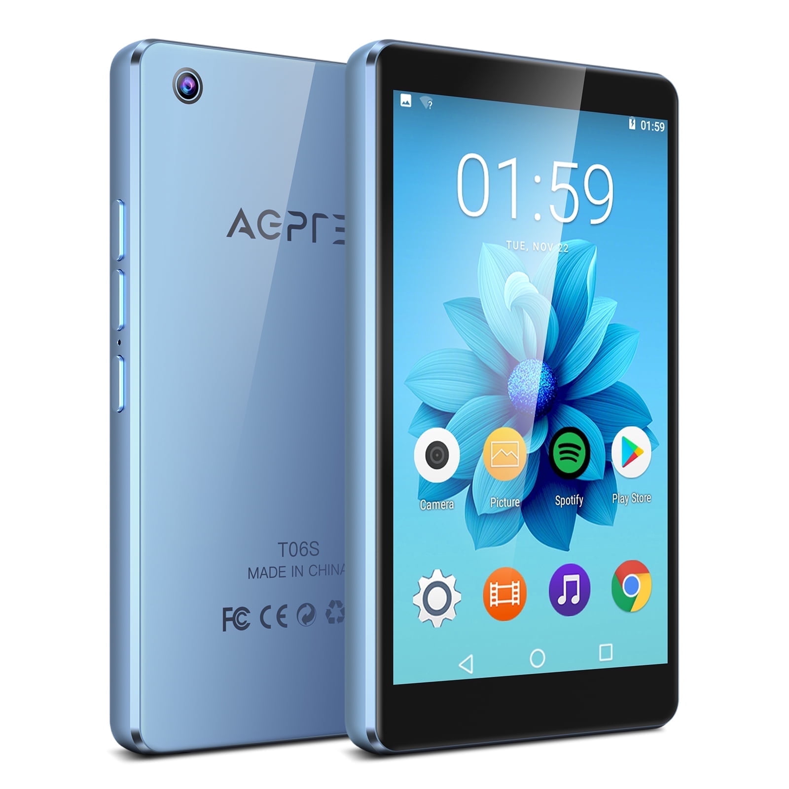 AGPTEK WiFi Bluetooth MP3 Player with 5MP Camera 4-inch Touch Screen ...
