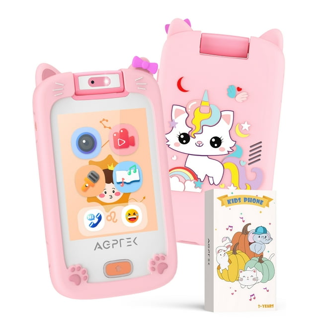 AGPTEK Smartphone Toy, Call and Text Pretend Play Phone for Toddler ...