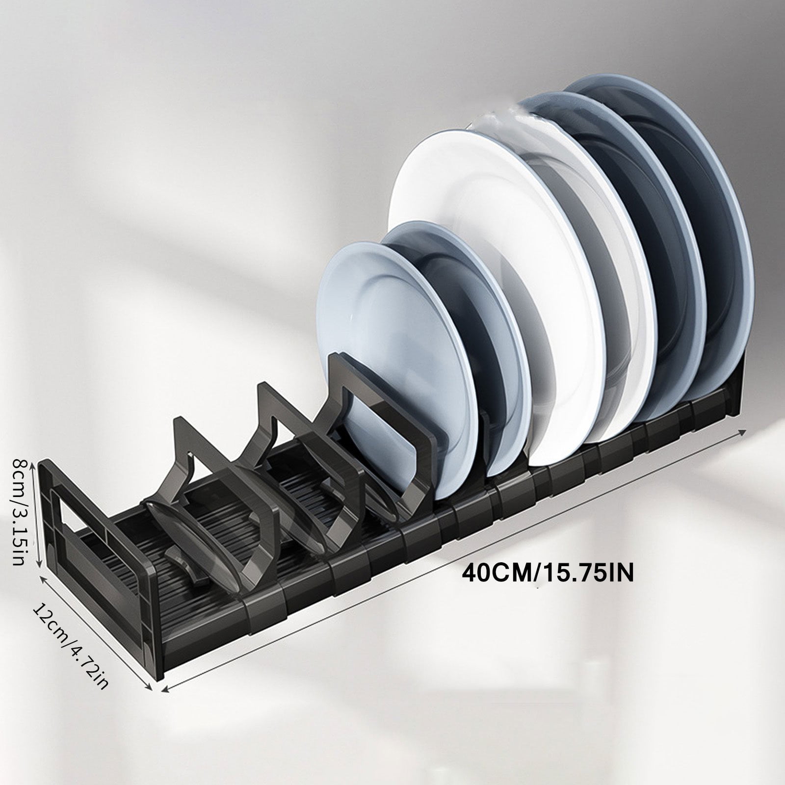 AGPTEK Space Aluminum Drain Dish Rack Cutlery Rack Drawer Dish Rack ...