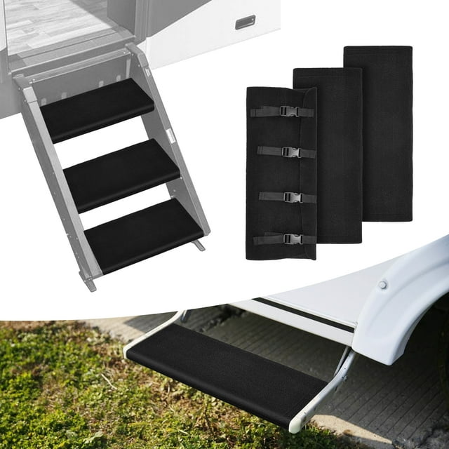 AGPtek Outdoor Camping RV Step Rugs, 23 Inch Non Slip Mat, 3 Pack Fold ...