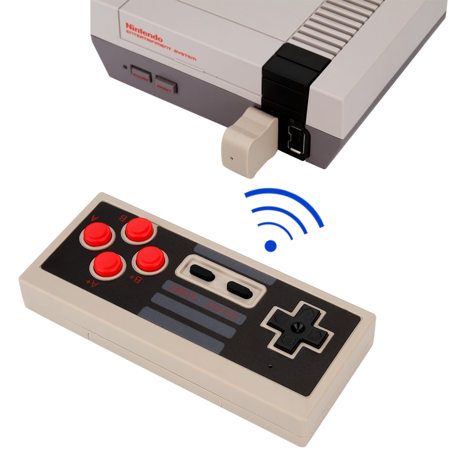 AGPtek Nintendo NES Mini Classic Edition Game Controller, 2.4G Wireless ...