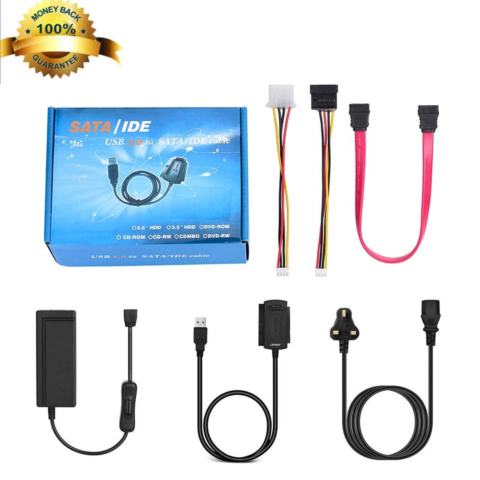 AGPtek SATA PATA IDE to USB 2.0 Adapter Converter Cable For 2.5" 3.5 ...