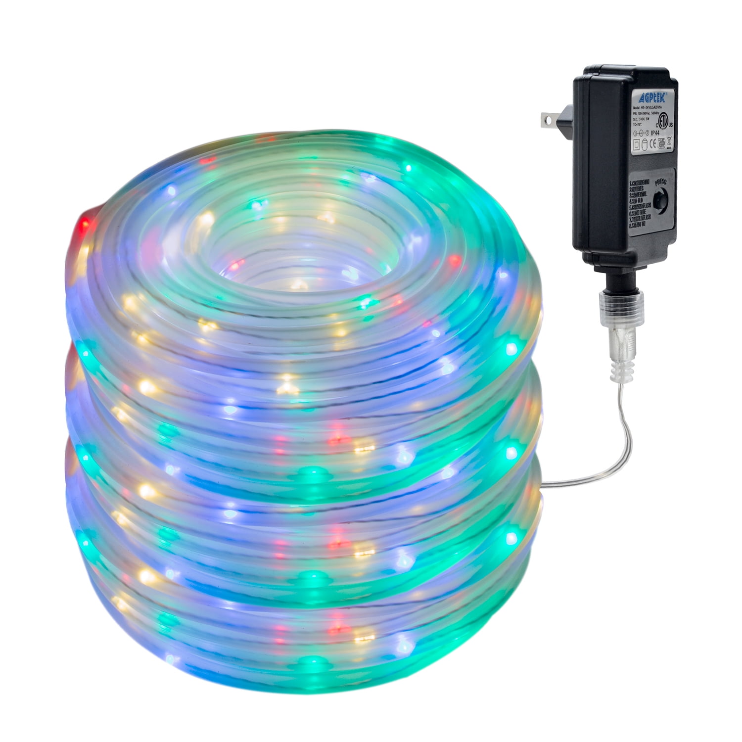 AGPtek XMAS LED Outdoor Holiday Waterproof Rope Lights, 75.5FT 200LED ...