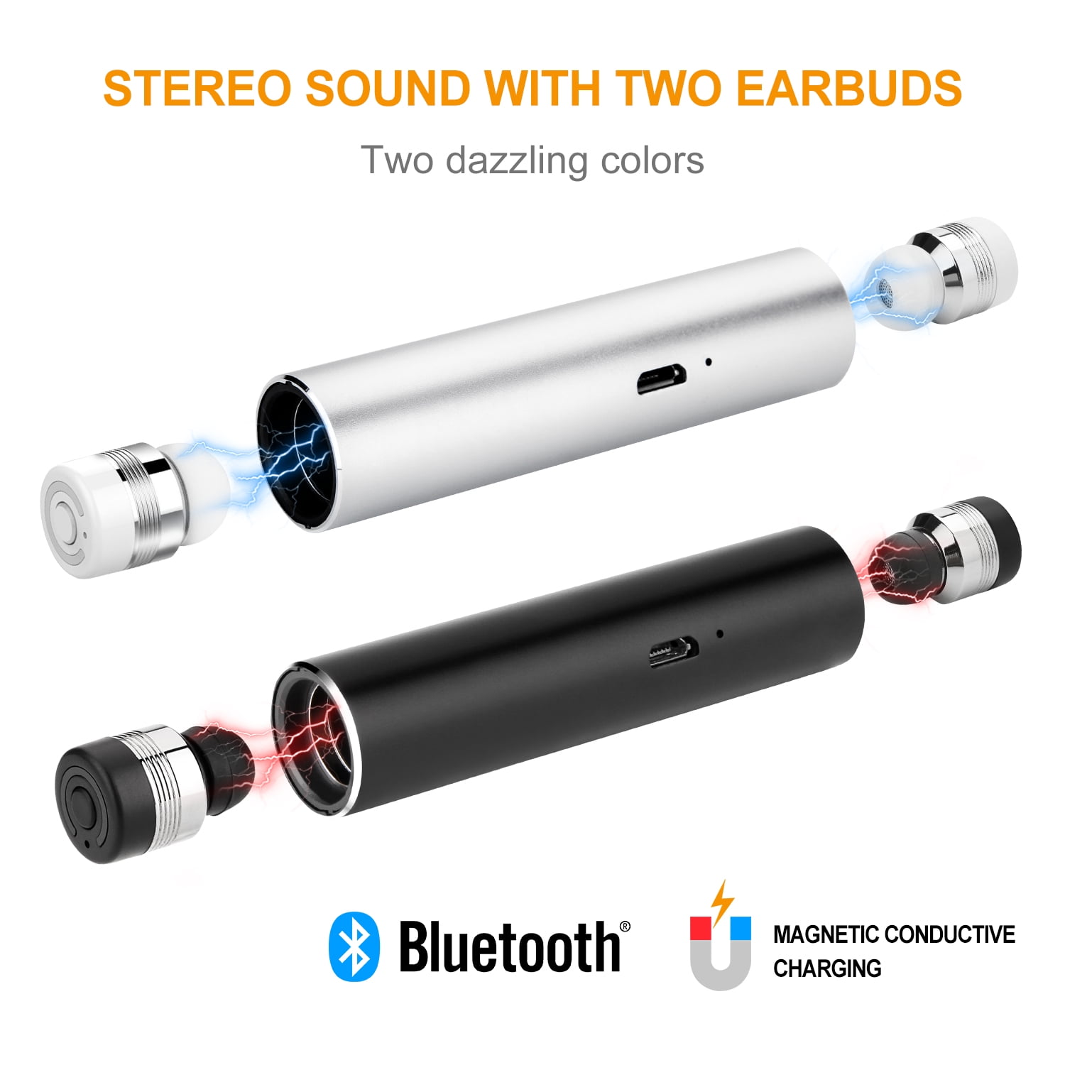 AGPtek Wireless TWS Mini True Twins Bluetooth Stereo Headset In-Ear ...