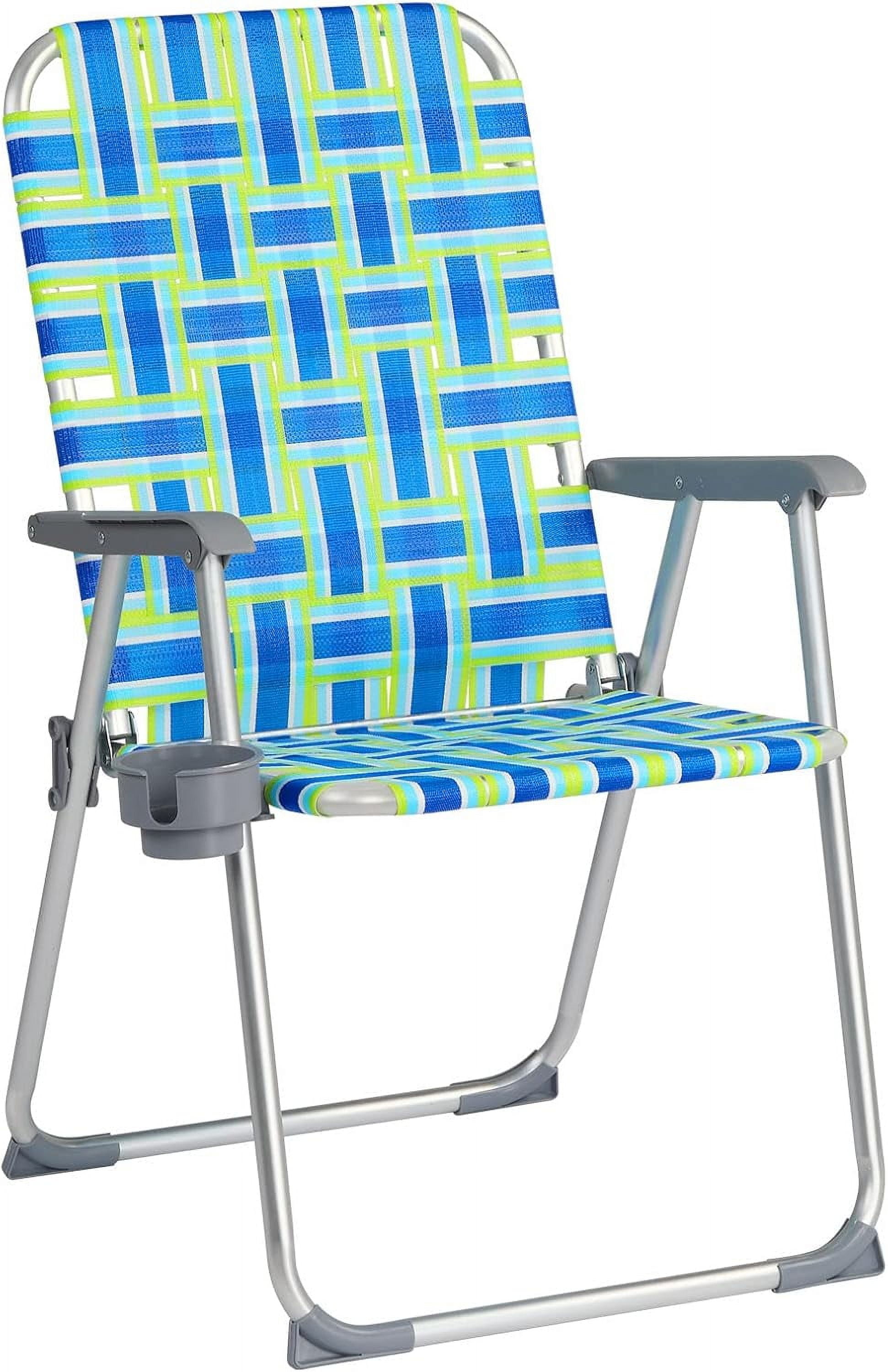 AGRTY Aluminum Patio Lawn Chairs Folding 1 Pack with Detachable Cup ...