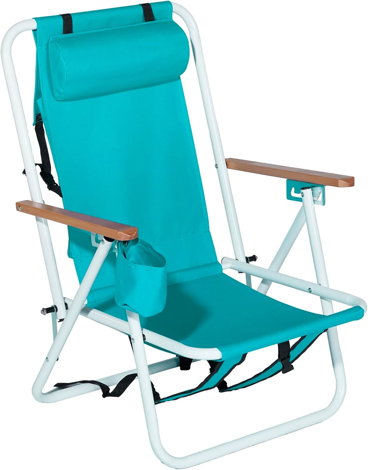 AGRTY Backpack Carry Chair Set of 2 w/Cup Holder, Portable Foldable 4 ...