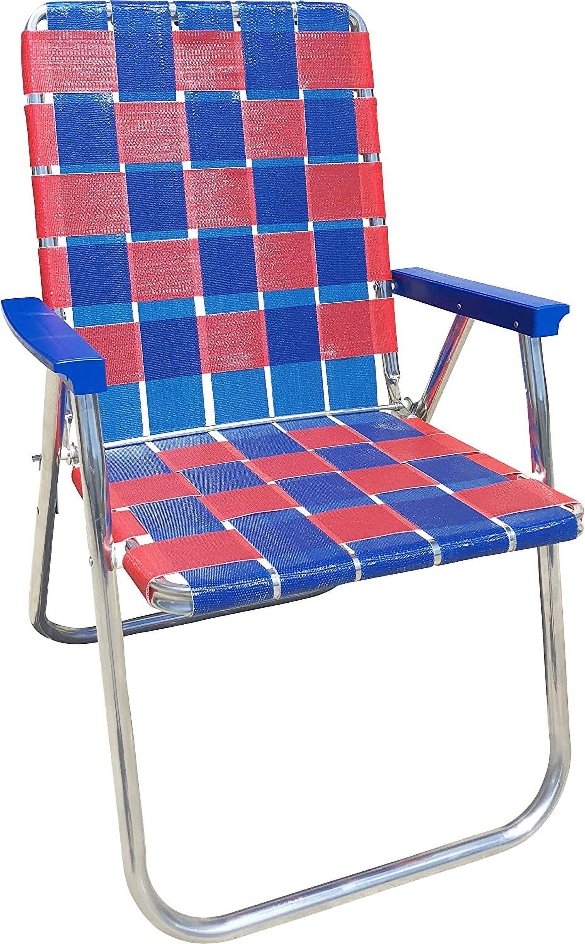 AGRTY Folding Aluminum Outdoor Patio Lawn Chair | Heavy-Duty Webbed ...
