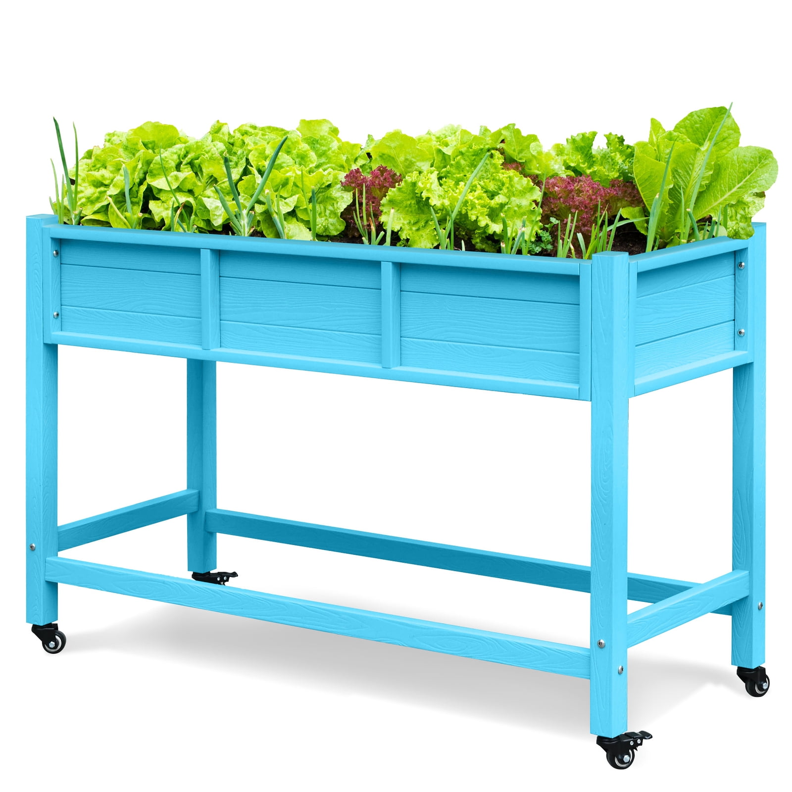 AGRTY Polywood Elevated Raised Garden Bed Planter Box with or without ...