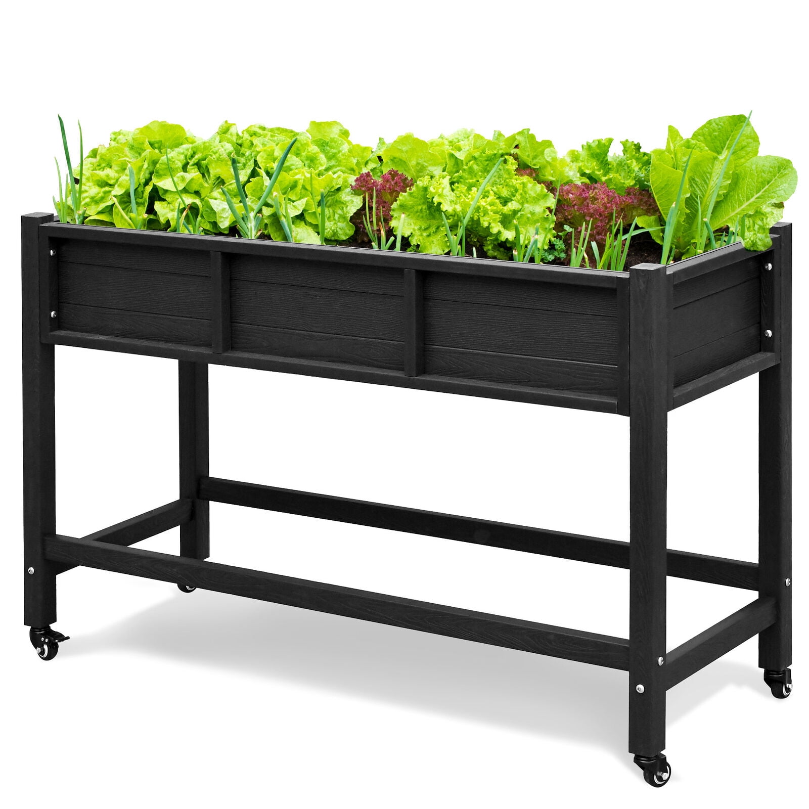 AGRTY Polywood Elevated Raised Garden Bed Planter Box with or without ...