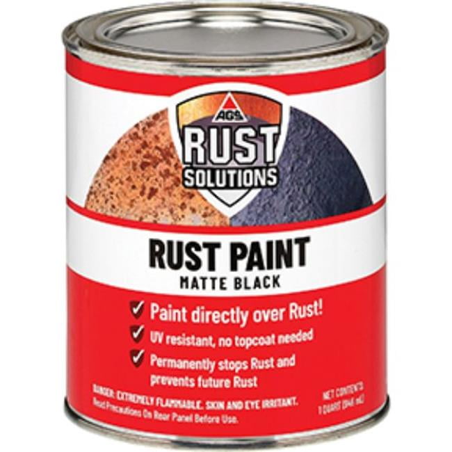 AGS Epoxy Coating Rust Paint, High Temp Resistant, Matte Black, 1 qt ...