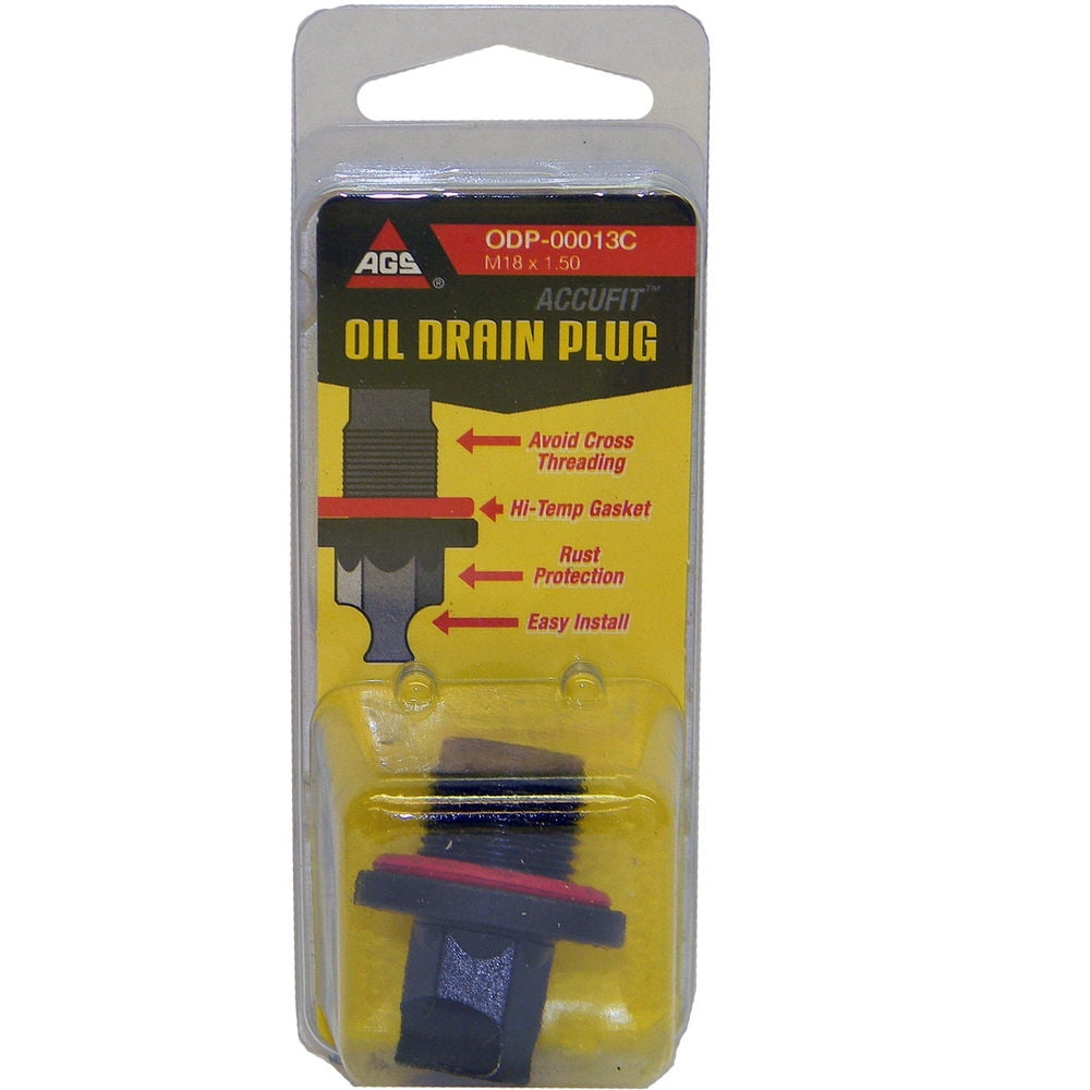 AGS ODP-00013C Accufit Oil Drain Plug M18x1.50, Card - Walmart.com