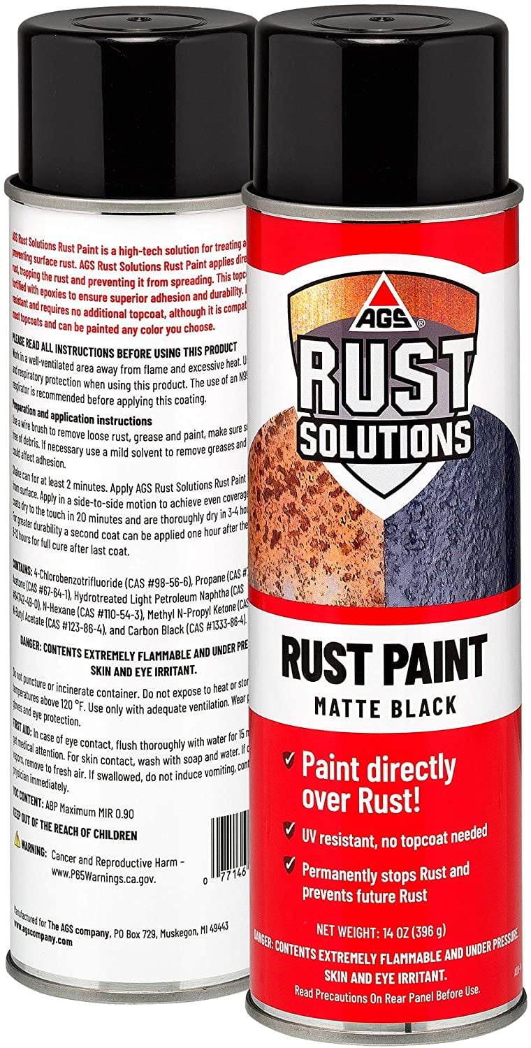 AGS Rust Solutions Anti-Metal, High Heat Resistant Matte Black Rust ...