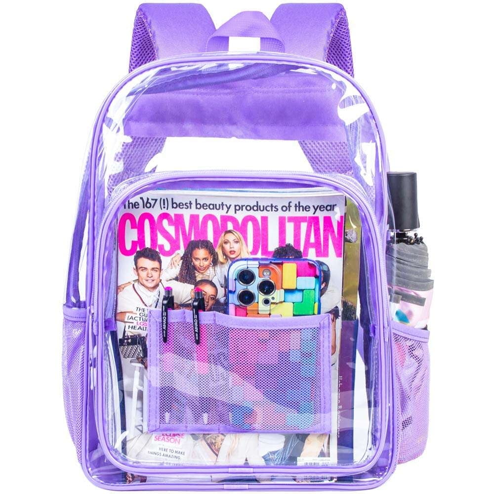 AGSDON Clear Backpack, Heavy Duty Transparent Bookbag, See Through PVC ...